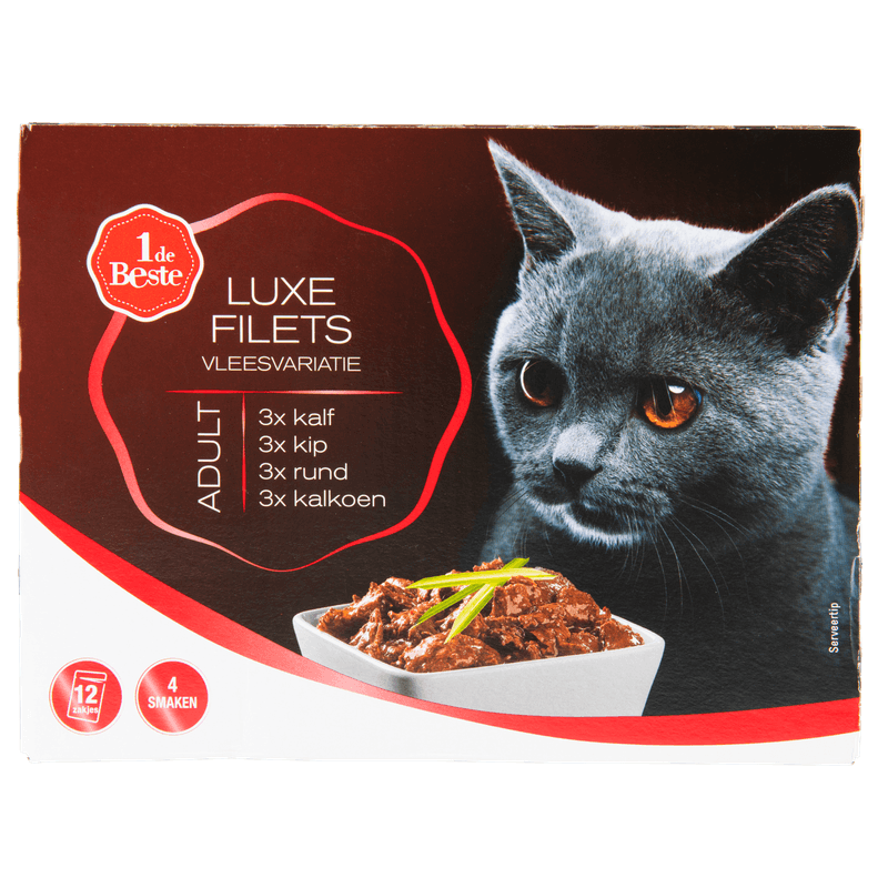 1 de Beste Kat luxe filets vlees variatie 12 stuks | Dirk