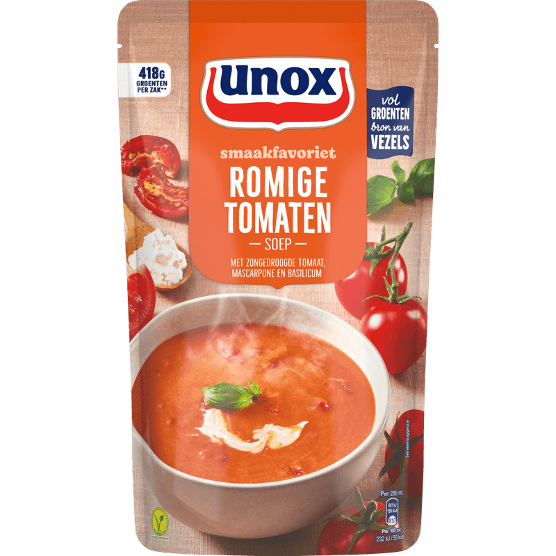 Unox Soep in zak romige tomatensoep | Dirk