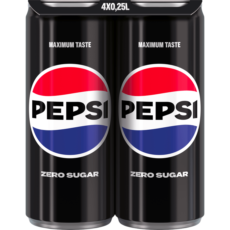 Pepsi Zero 4x25 cl. Nu bij Dirk | Dirk