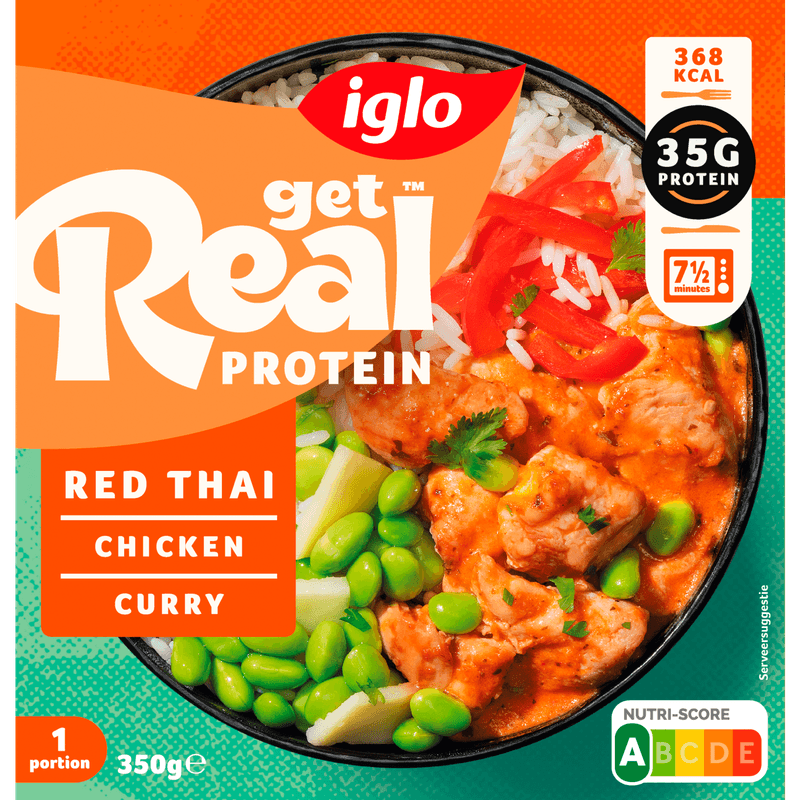 Iglo get Real protein Red thai chicken curry | Dirk